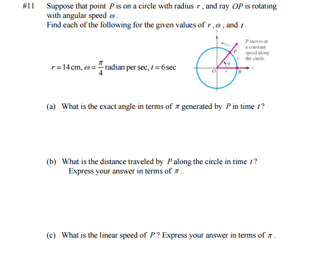 Solved Suppose that point P is on a circle with radius r and | Chegg.com
