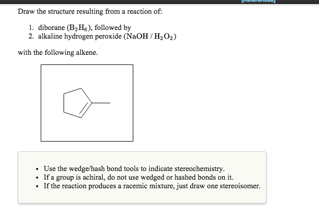 Solved Draw the structure resulting from a reaction of: | Chegg.com