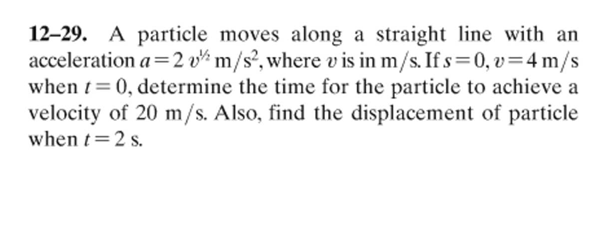 Solved: A Particle Moves Along A Straight Line With An Acc... | Chegg.com