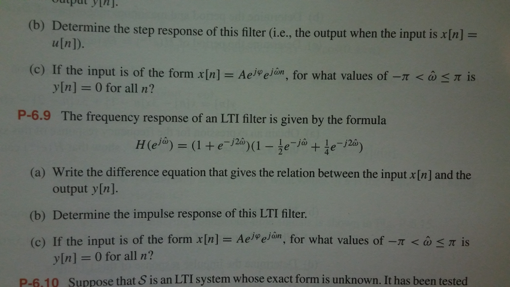 Solved Determine the step response of this filter (i.e., the | Chegg.com