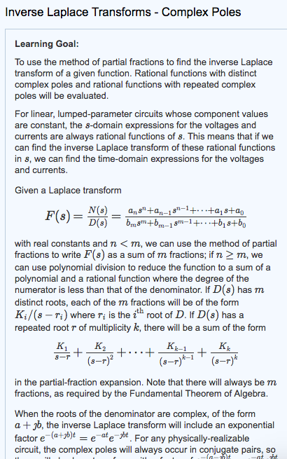Solved Part A Partial-Fraction Expansion with Distinct | Chegg.com
