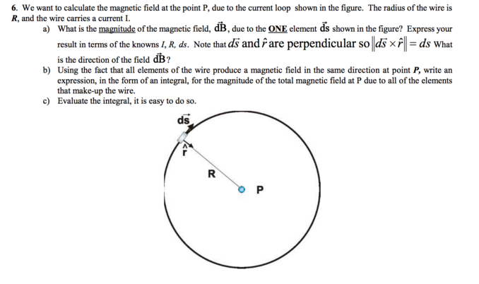 Solved what want to calculate the magnetic field at the | Chegg.com