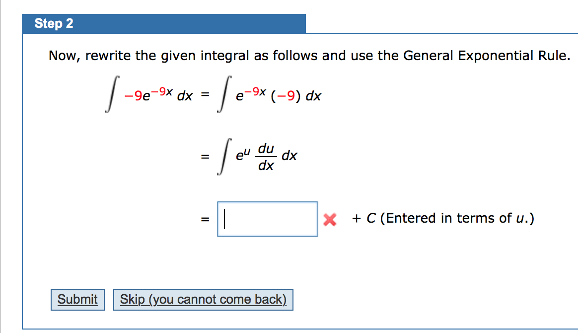 Solved Now, rewrite the given integral as follows and use | Chegg.com