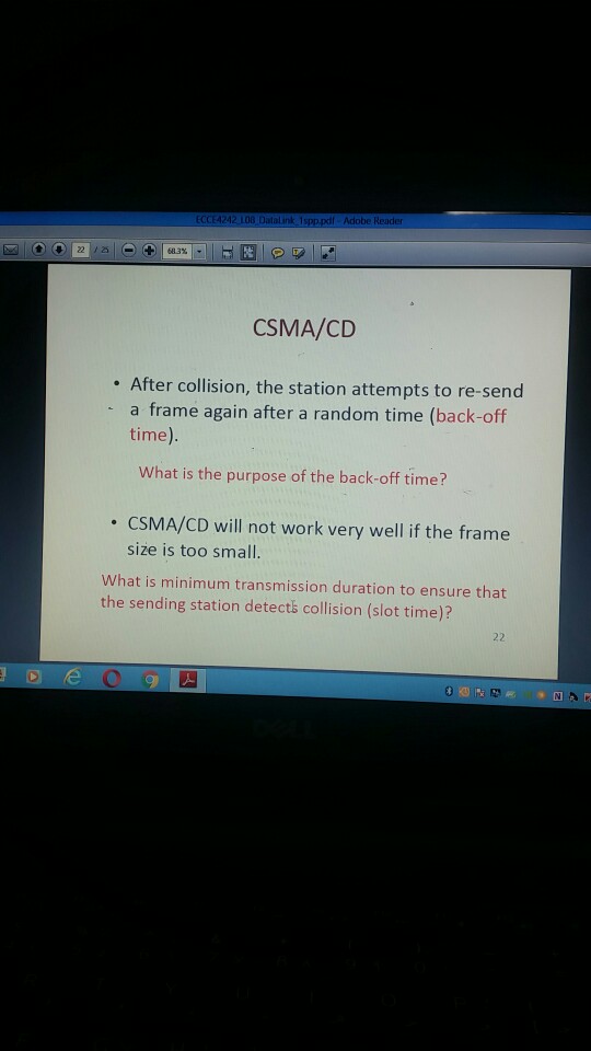 Solved CSMA/CD . After collision, the station attempts to | Chegg.com