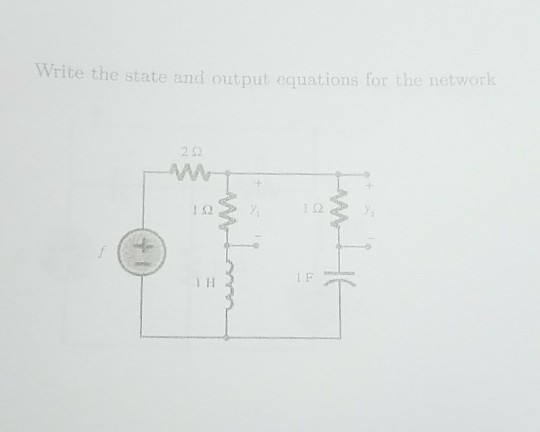 Solved Write the state and output equations for the network | Chegg.com