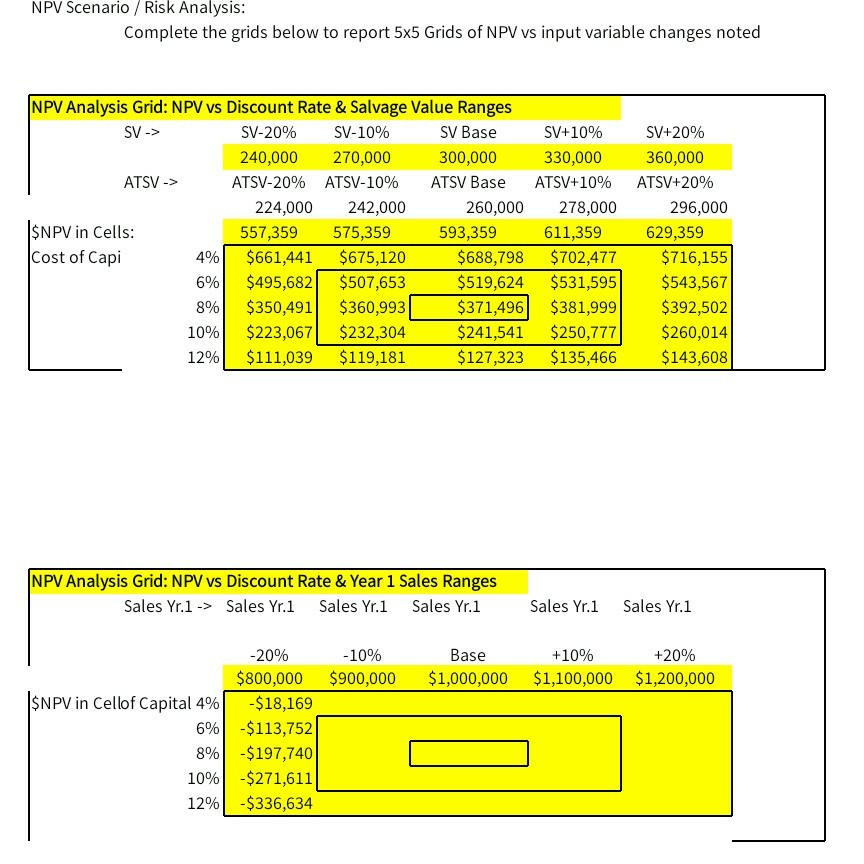I need clarification on a couple of NPV valuation | Chegg.com