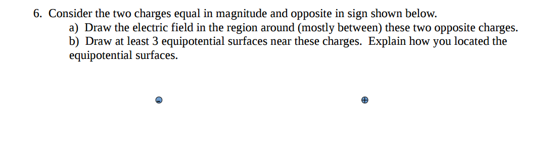 Solved Consider the two charges equal in magnitude and | Chegg.com