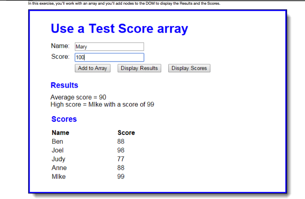 Solved In this exercise, you work with an array and you'll | Chegg.com