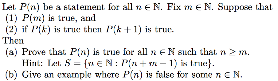 Solved Let P(n) be a statement for all nEN. Fix m E N. | Chegg.com
