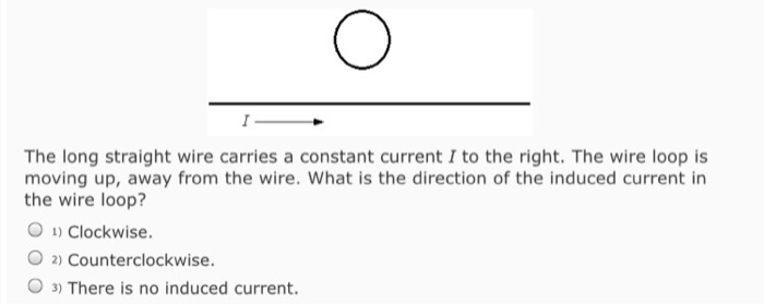 Solved The long straight wire carries a constant current I | Chegg.com