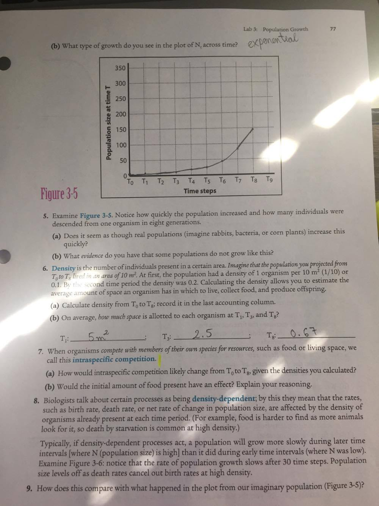 Solved What type of growth do you see in the plot of N, | Chegg.com