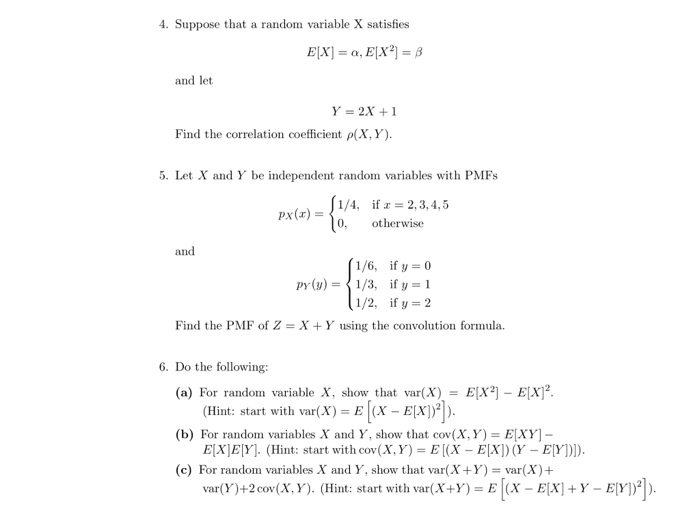Suppose that a random variable X satisfies E[X]= | Chegg.com