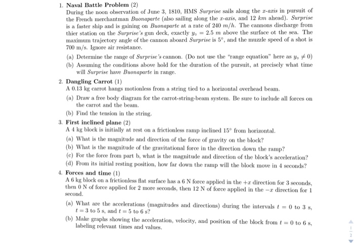 Solved 4 physics questions, kinematics | Chegg.com
