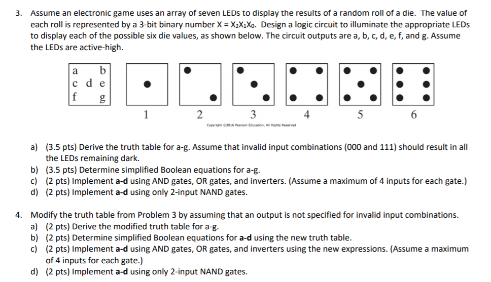 Solved 3. Assume an electronic game uses an array of seven | Chegg.com