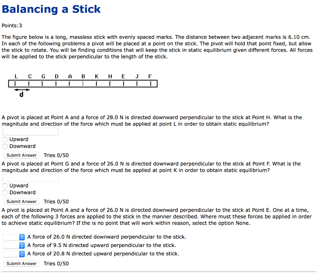 Solved Balancing a Stick Points:3 The figure below is a | Chegg.com