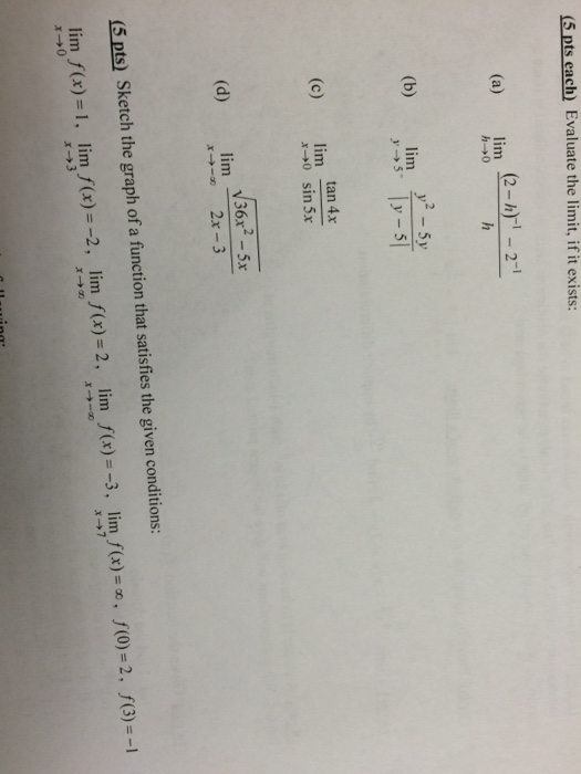 Solved Evaluate the limit, if it exists: Sketch the graph of | Chegg.com
