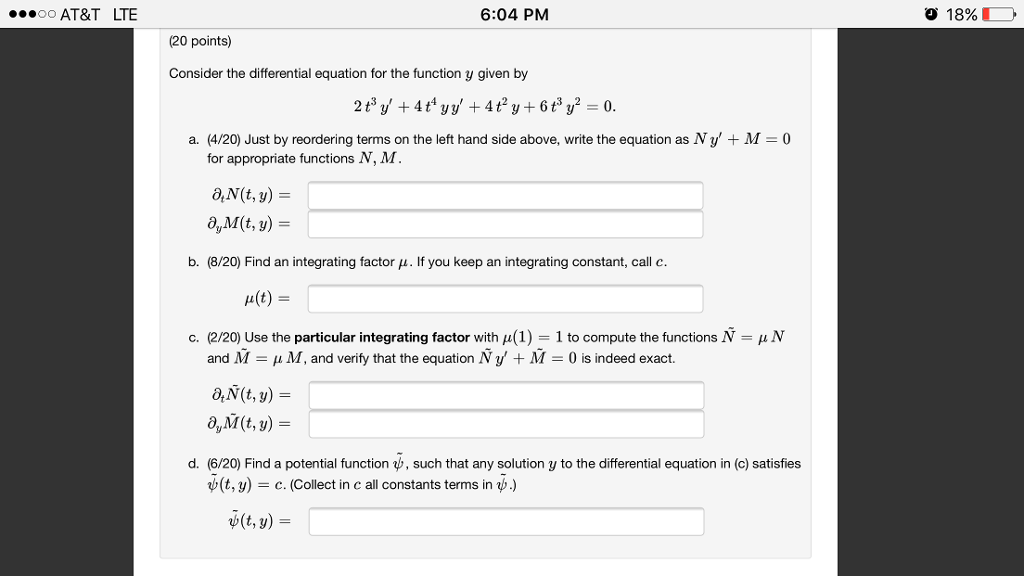 Solved Consider the differential equation for the function y | Chegg.com