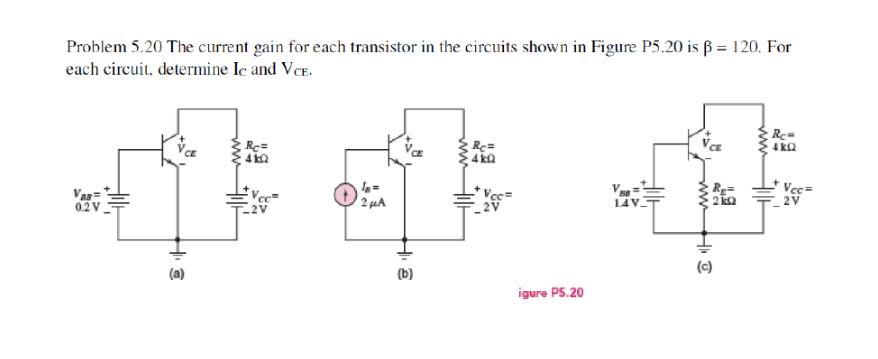 Solved The current gain for each transistor in the circuits | Chegg.com