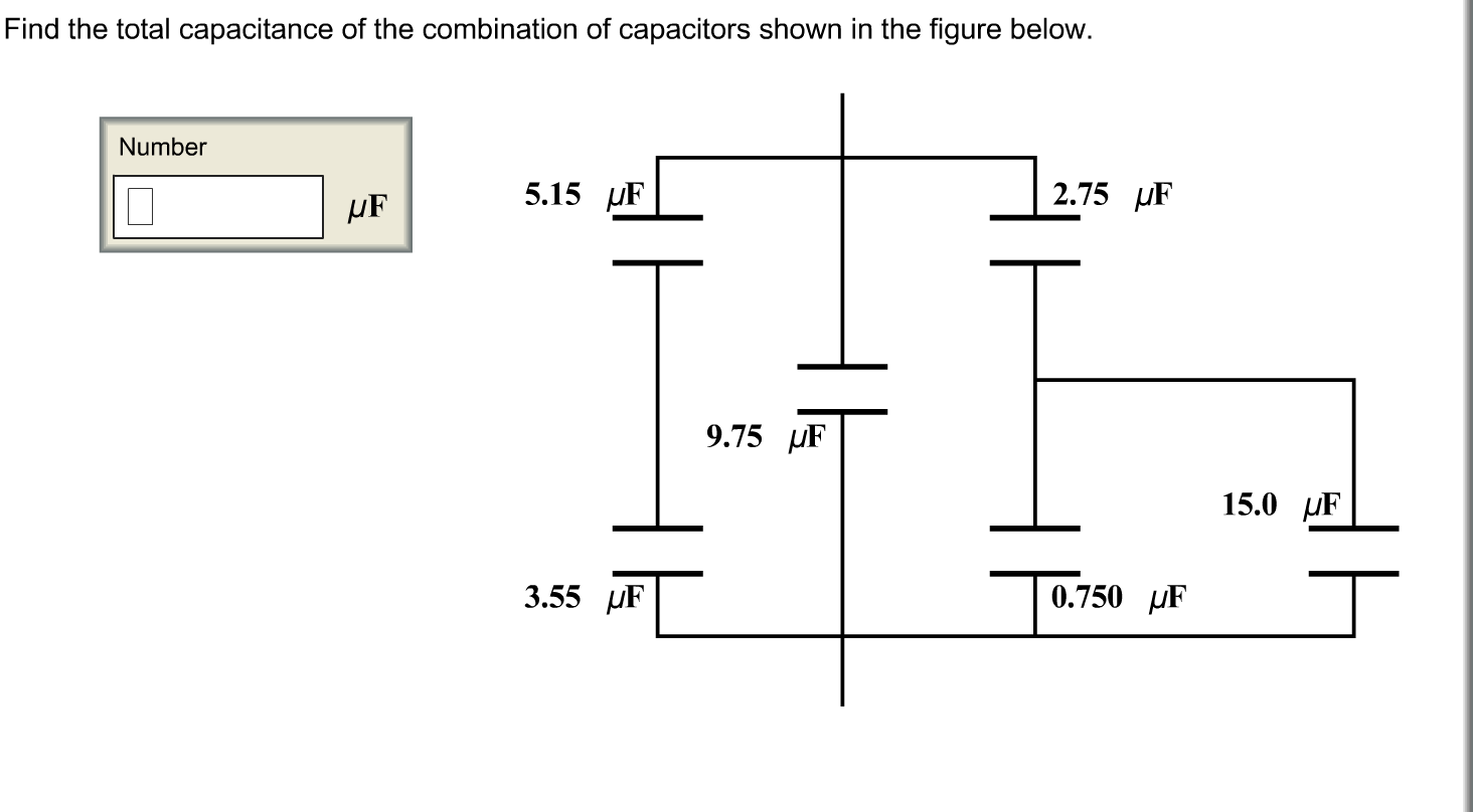 Solved Find the total capacitance of the combination of | Chegg.com