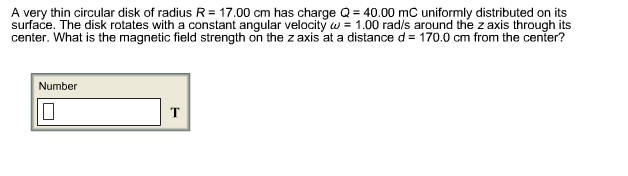 Solved A very thin circular disk of radius R = 17.00 cm has | Chegg.com
