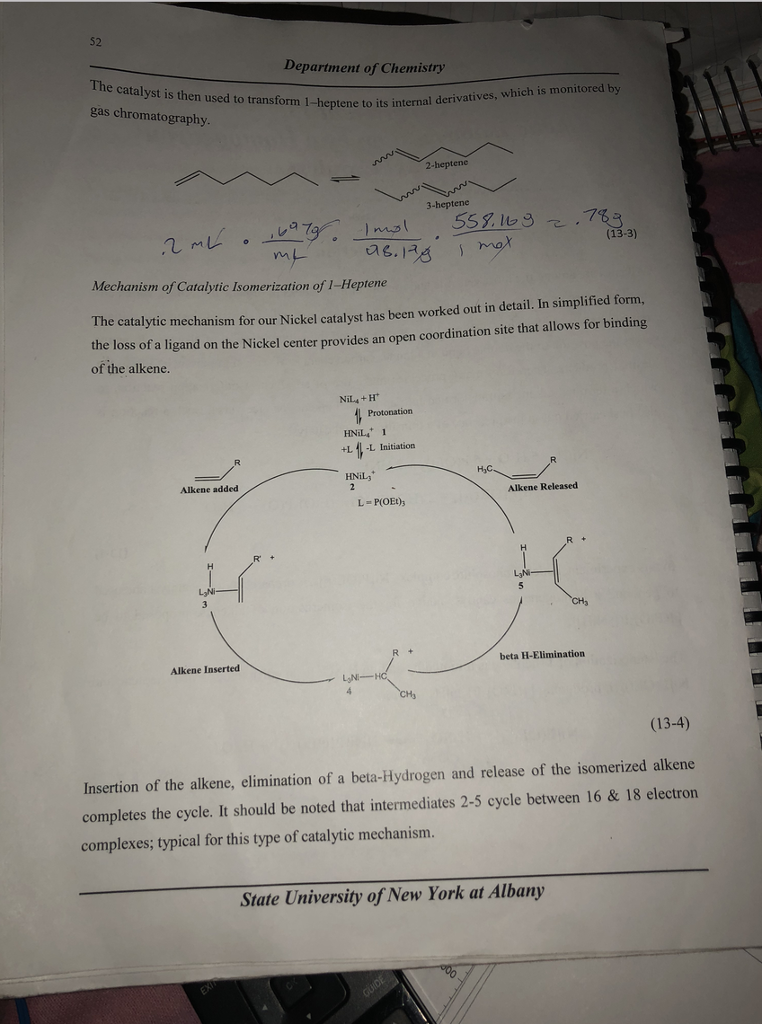 Solved Advanced Synthesis Laboratory 51 Experiment 13. | Chegg.com