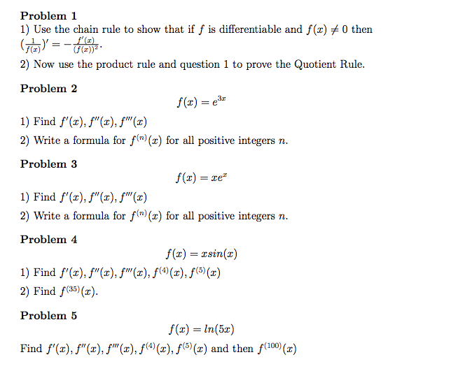 Solved Use the chain rule to show that if / is | Chegg.com