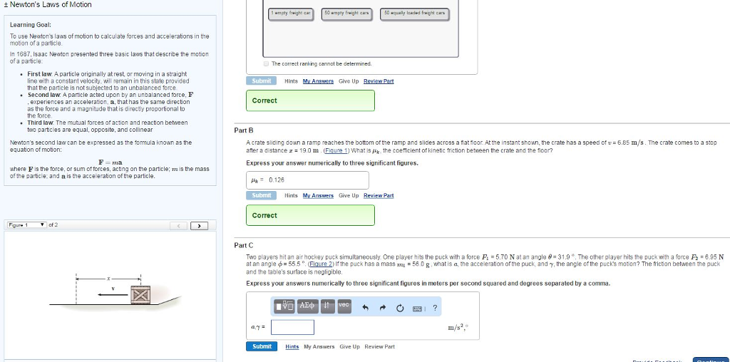 Solved Equations of Motion: Rectangular Coordinates Learning | Chegg.com