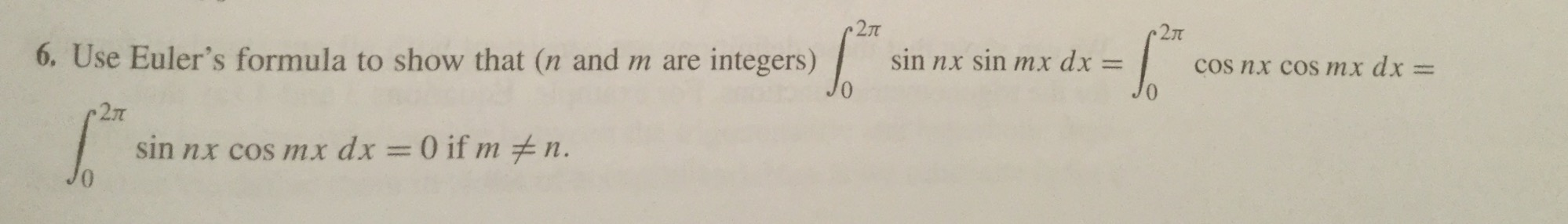 Solved Use Euler's formula to show that (n and m are | Chegg.com