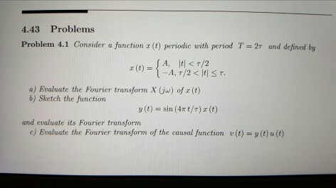 Solved Consider a function x(t) periodic, with period T = 2 | Chegg.com