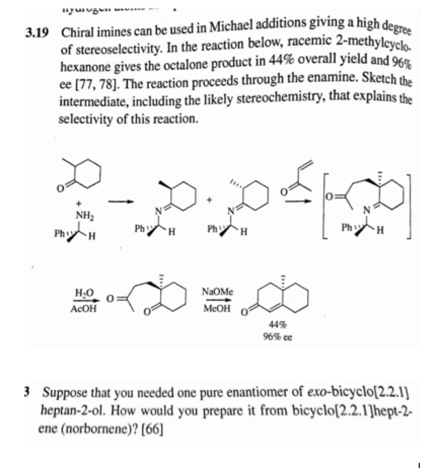 Solved Chiral imines can be used in Michael additions giving | Chegg.com