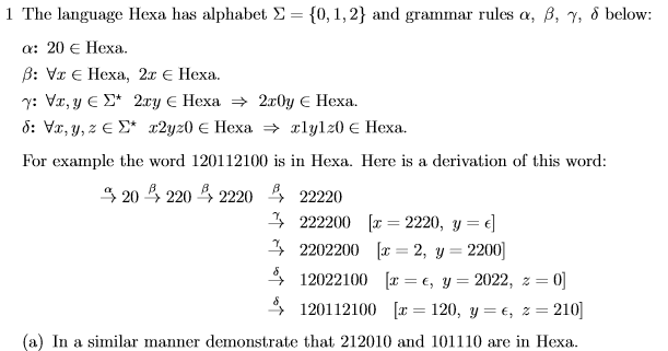 1 The language Hexa has alphabet Σ-0, 1,2) and | Chegg.com
