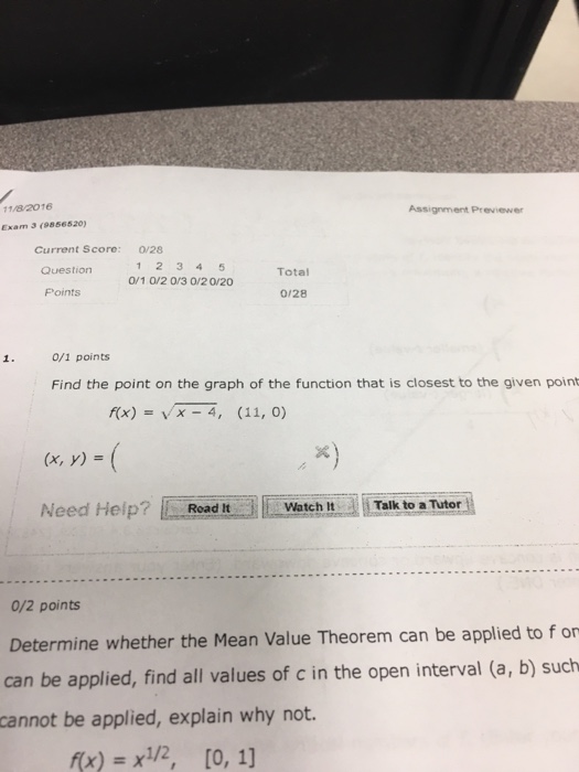 Solved Find the point on the graph of the function that is | Chegg.com