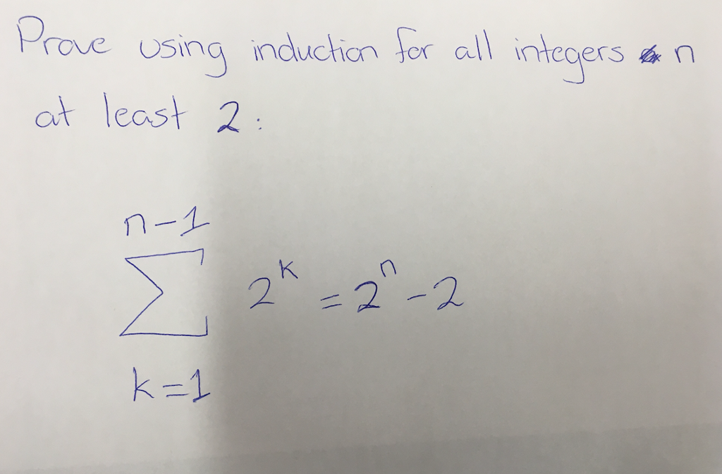 Solved rove using induction for all integers n at least 2 | Chegg.com