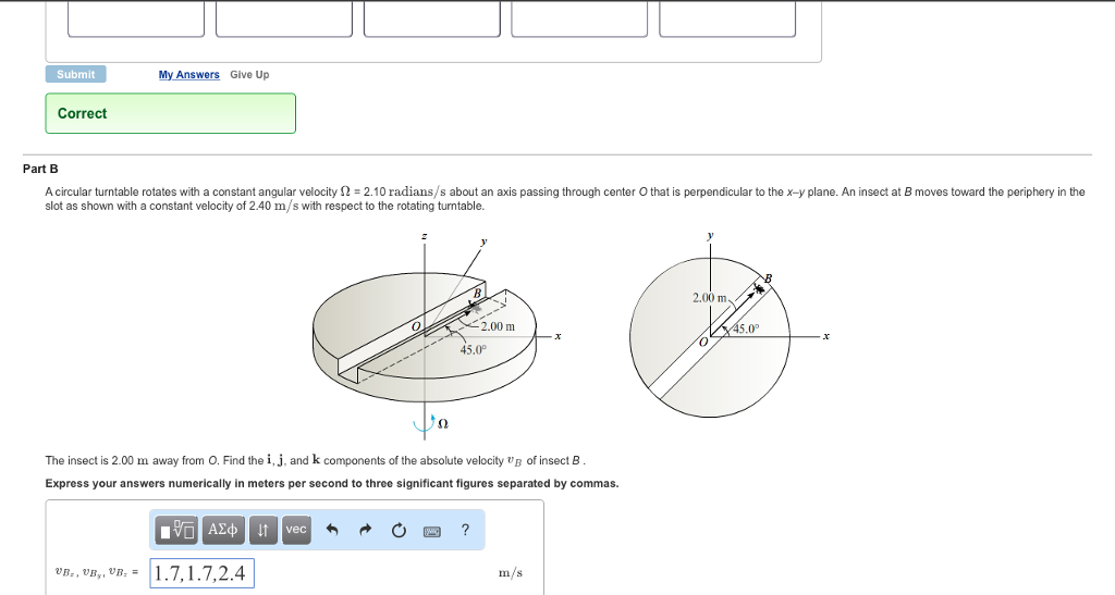 Solved Relative-Motion Analysis Using Rotating Axes Learning | Chegg.com