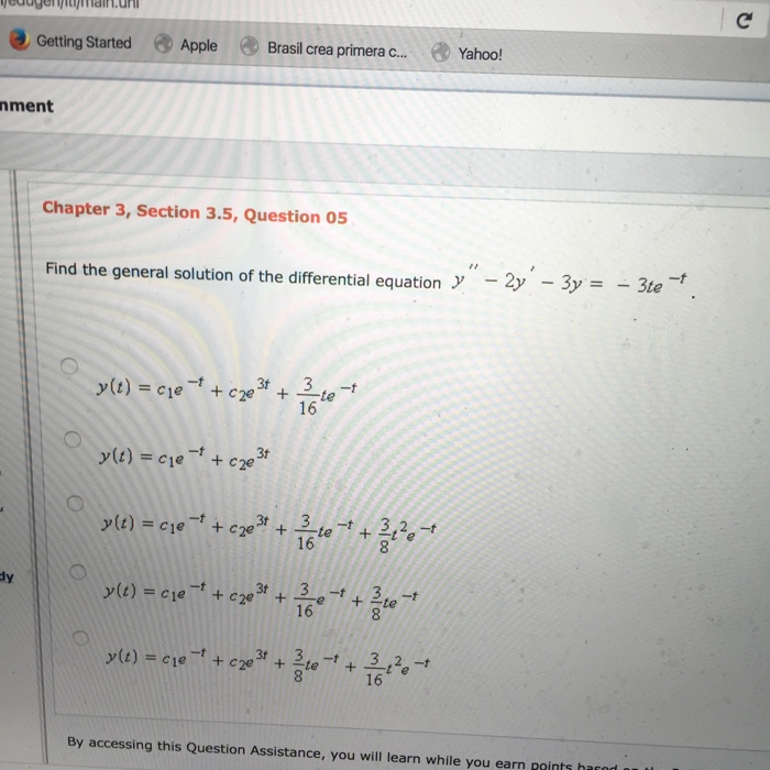 Solved Find the general solution of the differential | Chegg.com