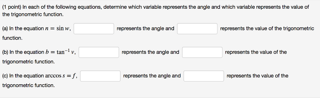 Solved In each of the following equations, determine which | Chegg.com