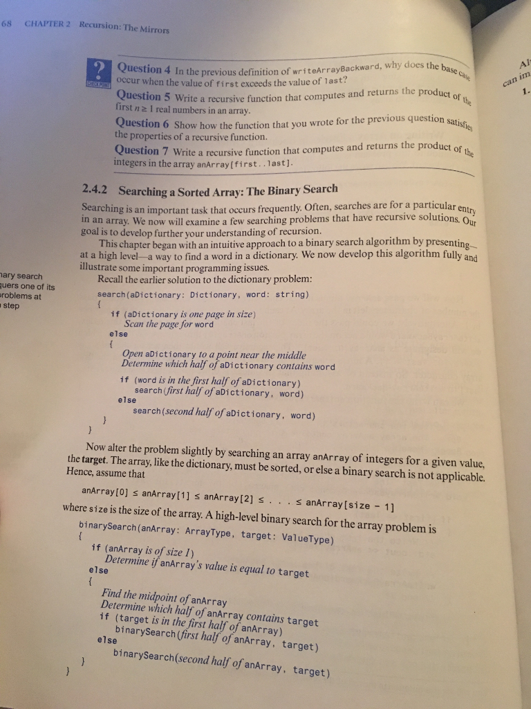 Recursion vs Iterative functions. For this | Chegg.com