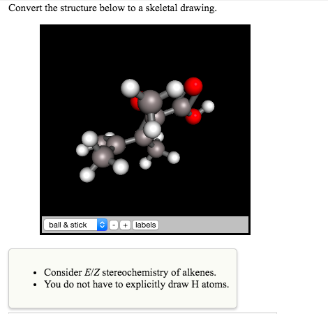 Solved Convert the structure below to a skeletal drawing. | Chegg.com