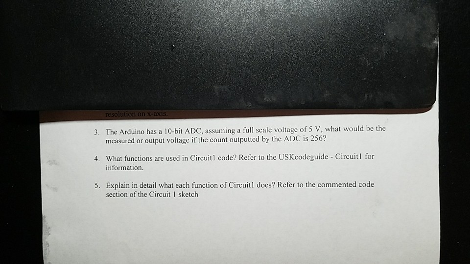 Solved olution The Arduino has a 10-bit ADC, assuming a full | Chegg.com
