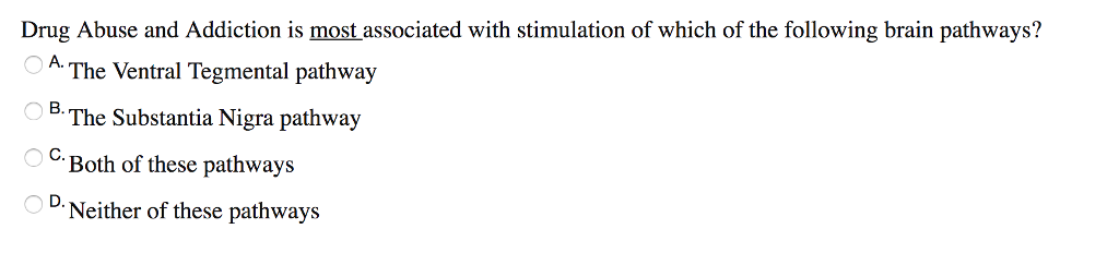 Solved Drug Abuse and Addiction is most associated with | Chegg.com