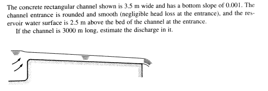 Solved The concrete rectangular channel shown is 3.5 m wide | Chegg.com