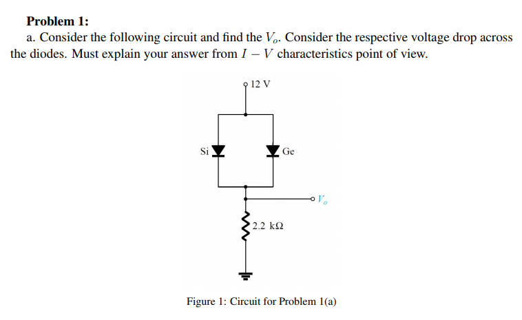 Solved Problem 1: a. Consider the following circuit and find | Chegg.com