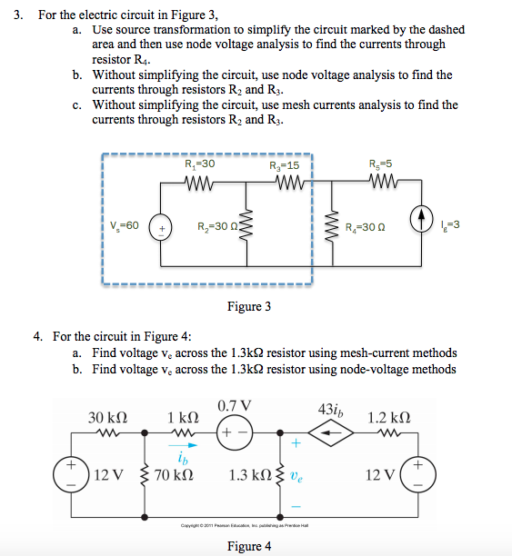 Solved 3. For the electric circuit in Figure 3, a. Use | Chegg.com