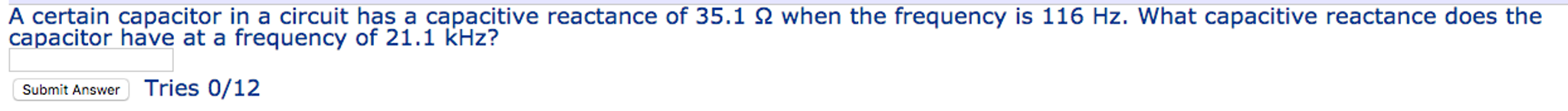 Solved A certain capacitor in a circuit has a capacitive | Chegg.com