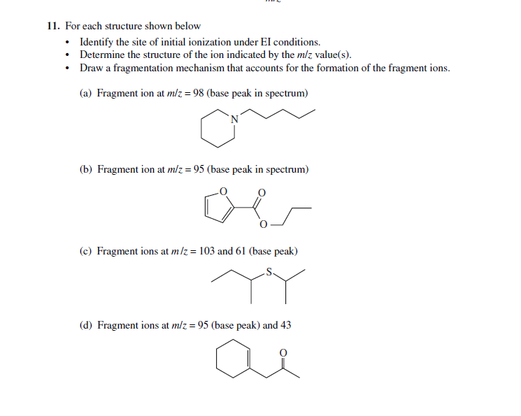 Solved For each structure shown below Identify the site of | Chegg.com