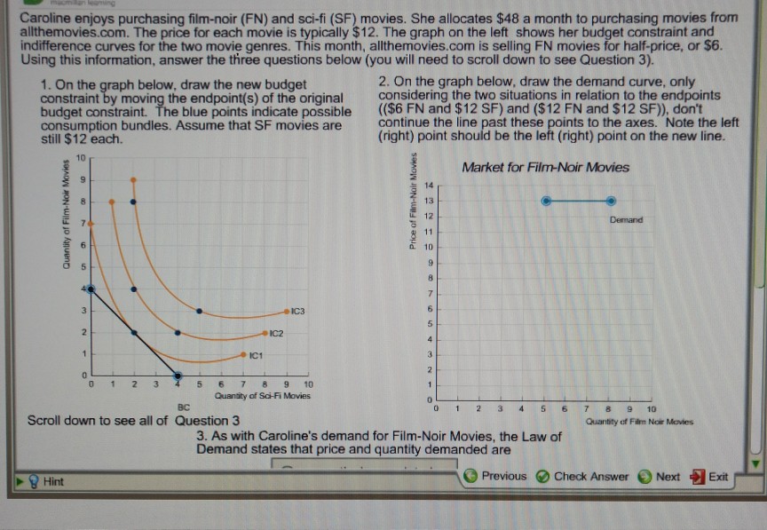 Solved Caroline enjoys purchasing film-noir (FN) and sci-fi | Chegg.com