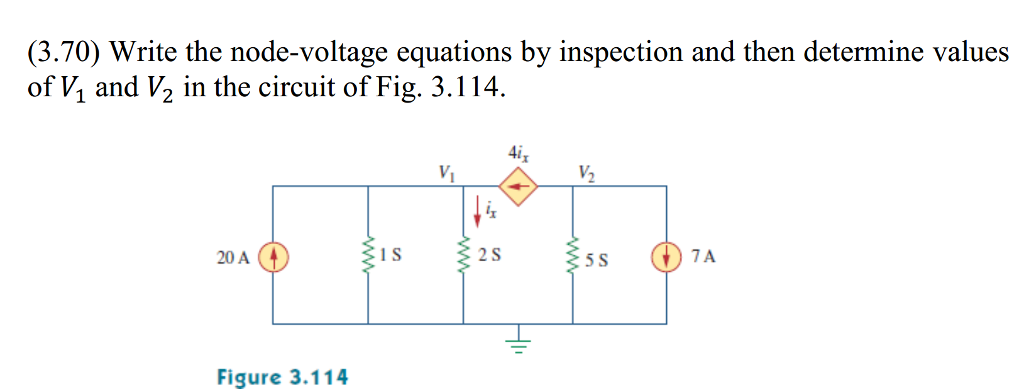 Solved Write the node-voltage equation by inspection and | Chegg.com Solved Write the node-voltage equation by inspection and | Chegg.com