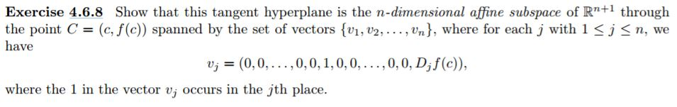 Show that this tangent hyperplane is the | Chegg.com