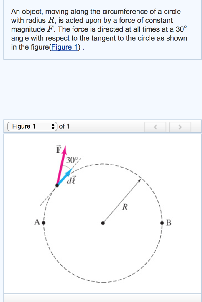 Solved An object, moving along the circumference of a circle | Chegg.com