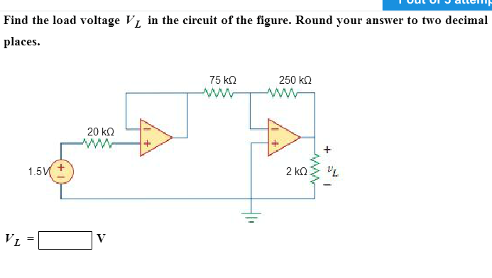 Solved Find the load voltage V_L in the circuit of the | Chegg.com